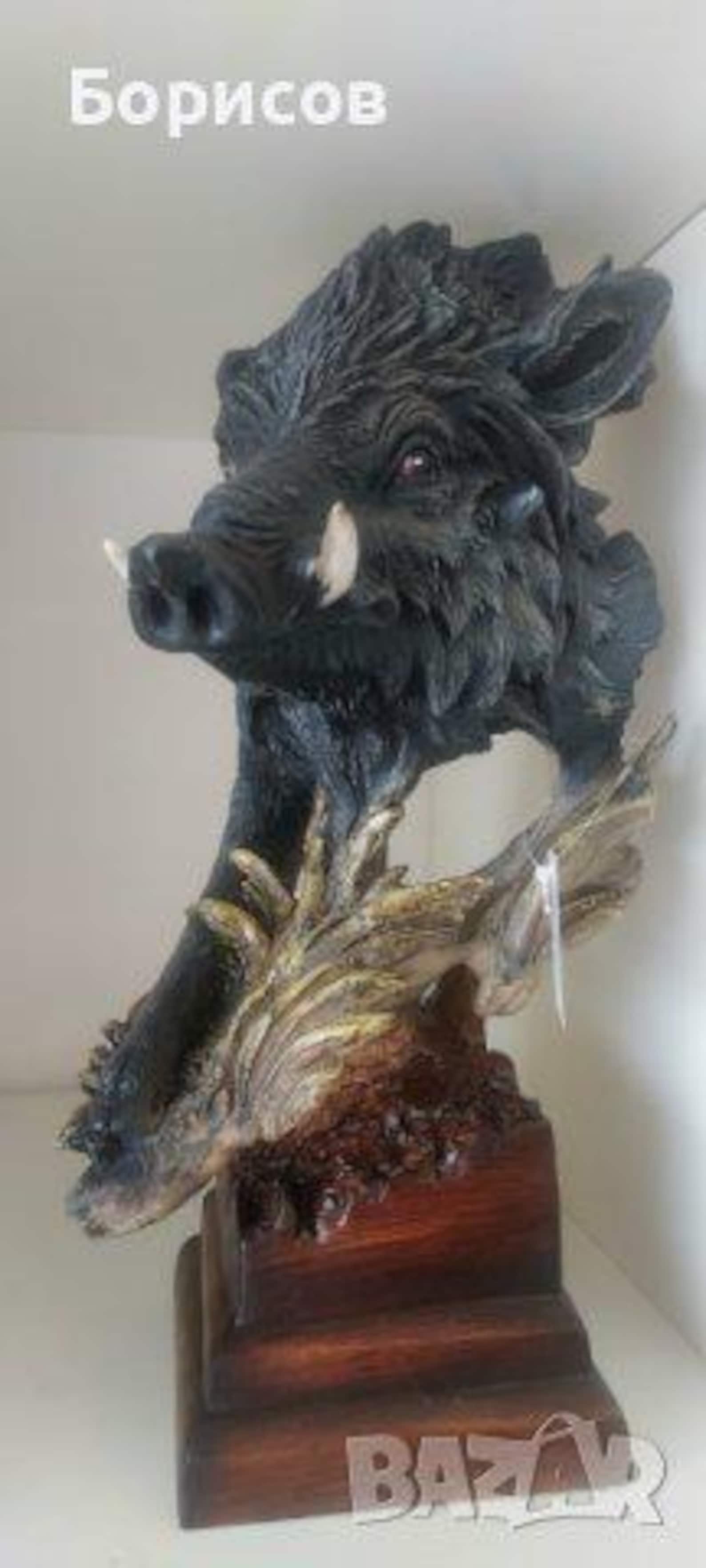 Boar Head Bust / Wild Pig Resin Statue /decoration Figurine Home Design ...