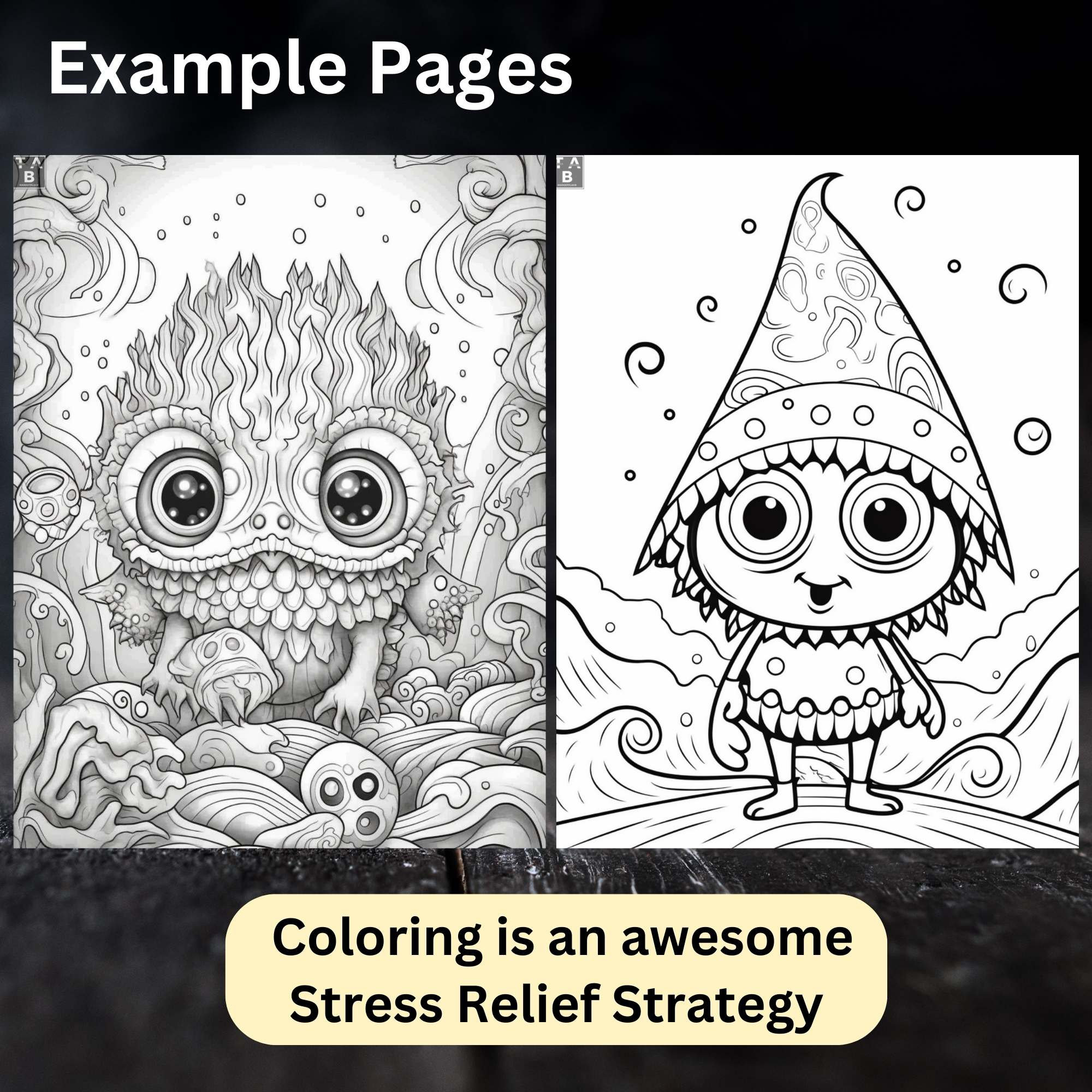 Little Monsters Coloring Pages, Fun for Toddlers & School Kids, Perfect ...