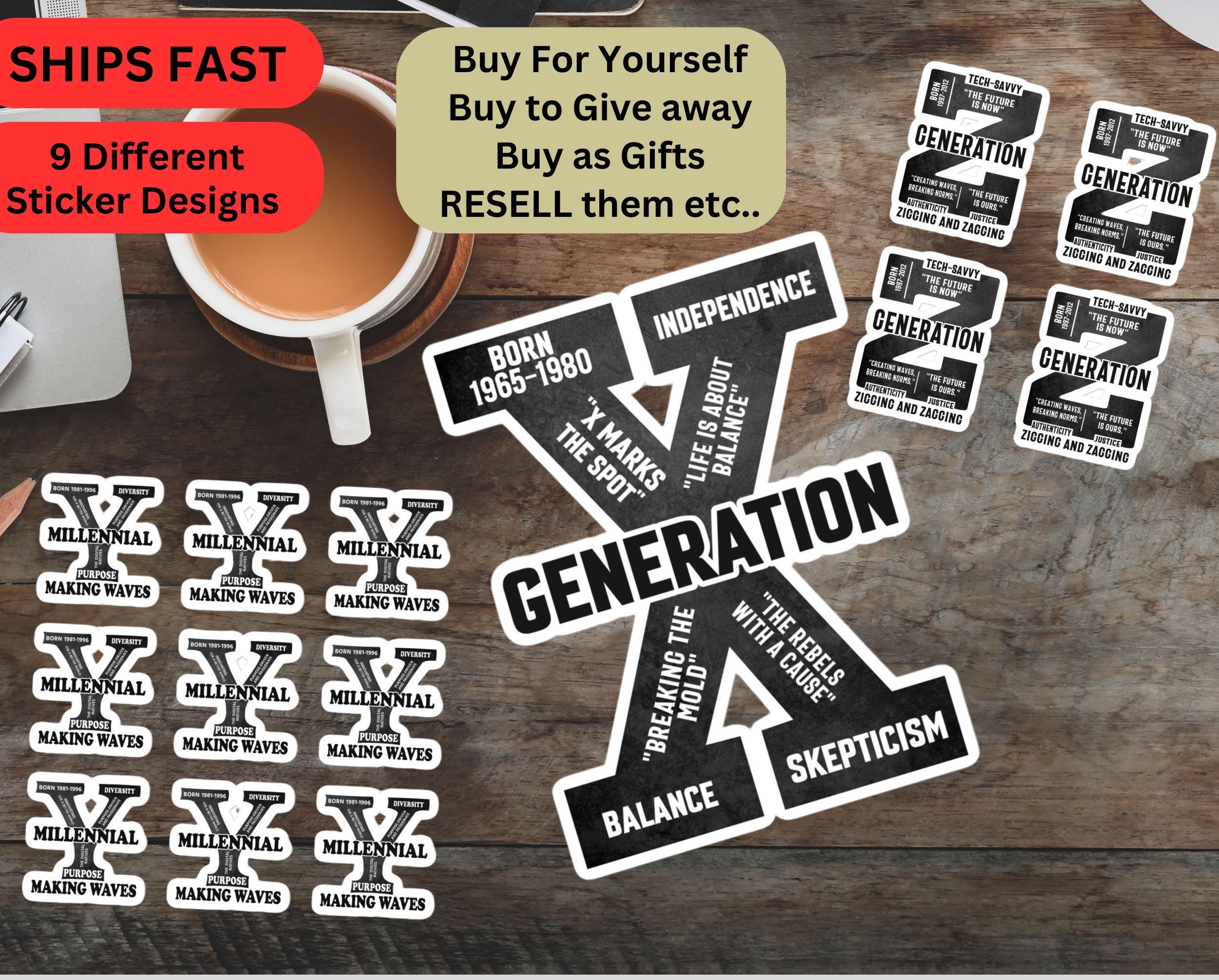 Generation Stickers, Choose Your Generation: Gen X, Gen Y Aka ...