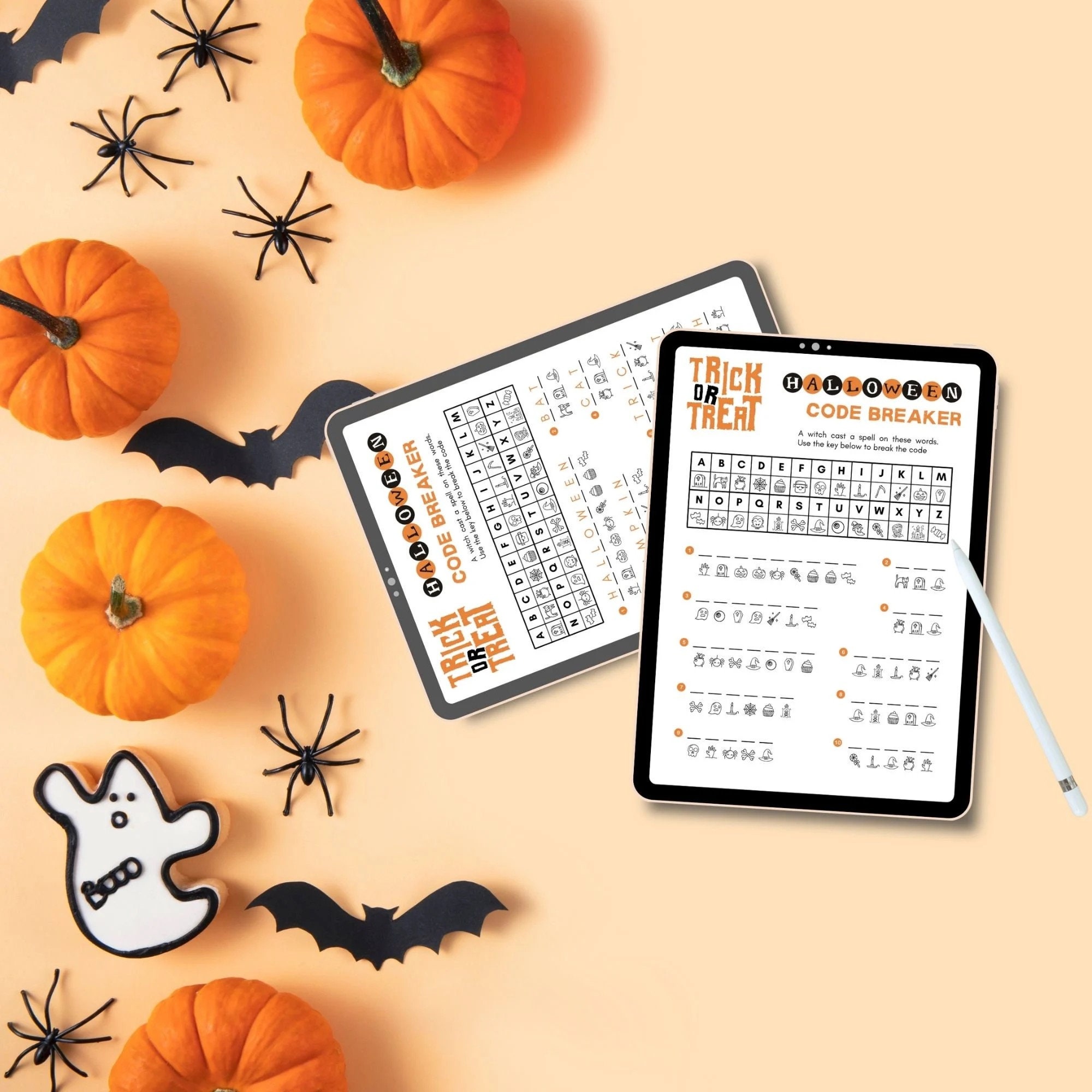 Halloween Code Breaker Worksheet, Halloween Game, Halloween Decoder ...