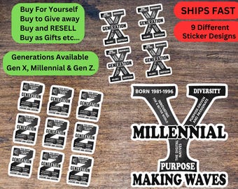 Generation Stickers, Choose Your Generation: Gen X, Gen Y Aka ...
