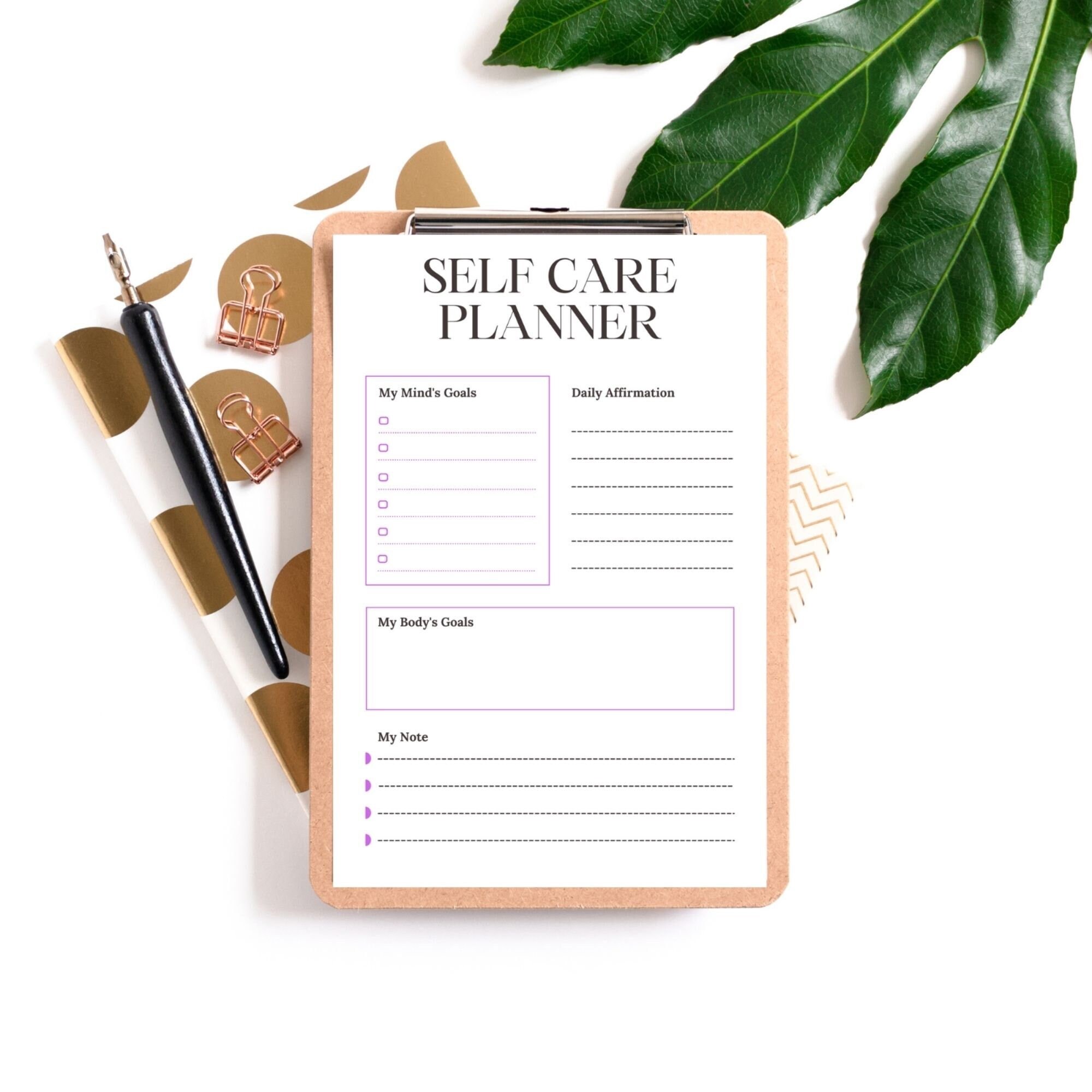 Self-care Planner Printable, Self Care Planner, Self Care Checklist ...