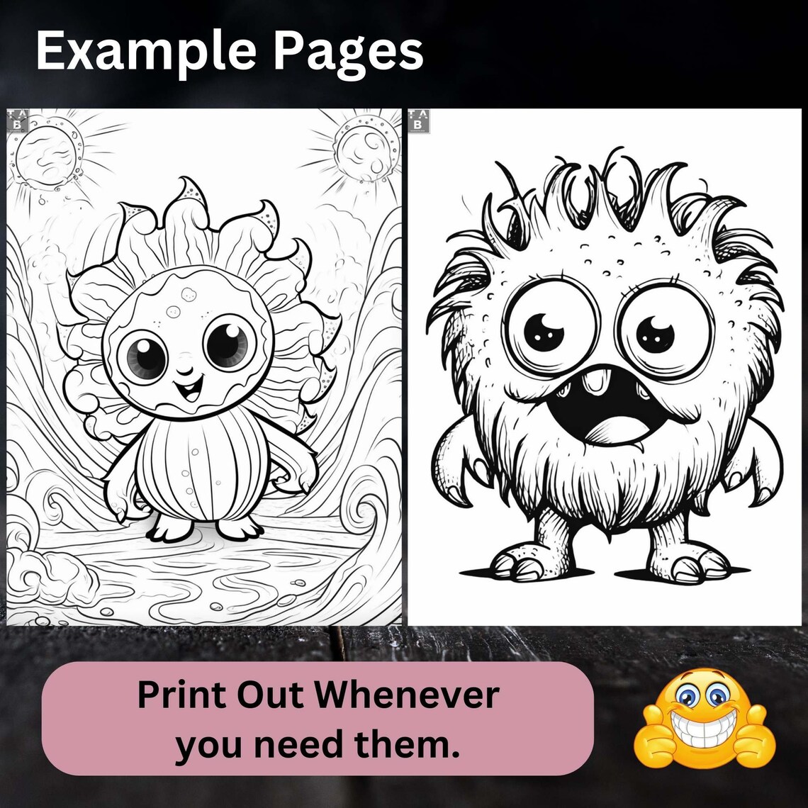 Little Monsters Coloring Pages, Fun for Toddlers & School Kids, Perfect ...