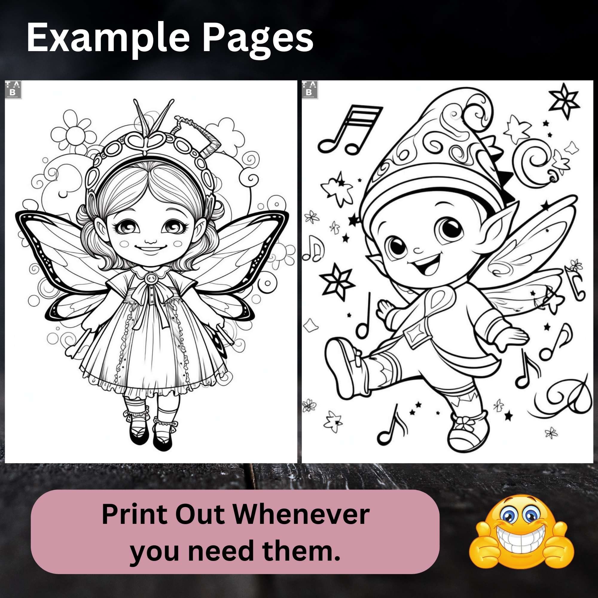 Enchanted Fairies Coloring Pages, Magical Art for Kids, Printable Fairy ...