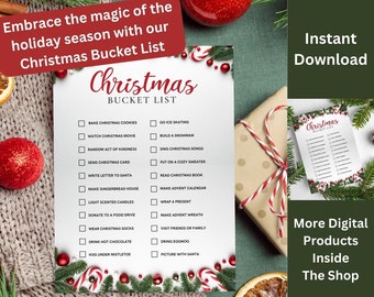 25 Days of Christmas Bucket List Activity Advent Calendar - Etsy