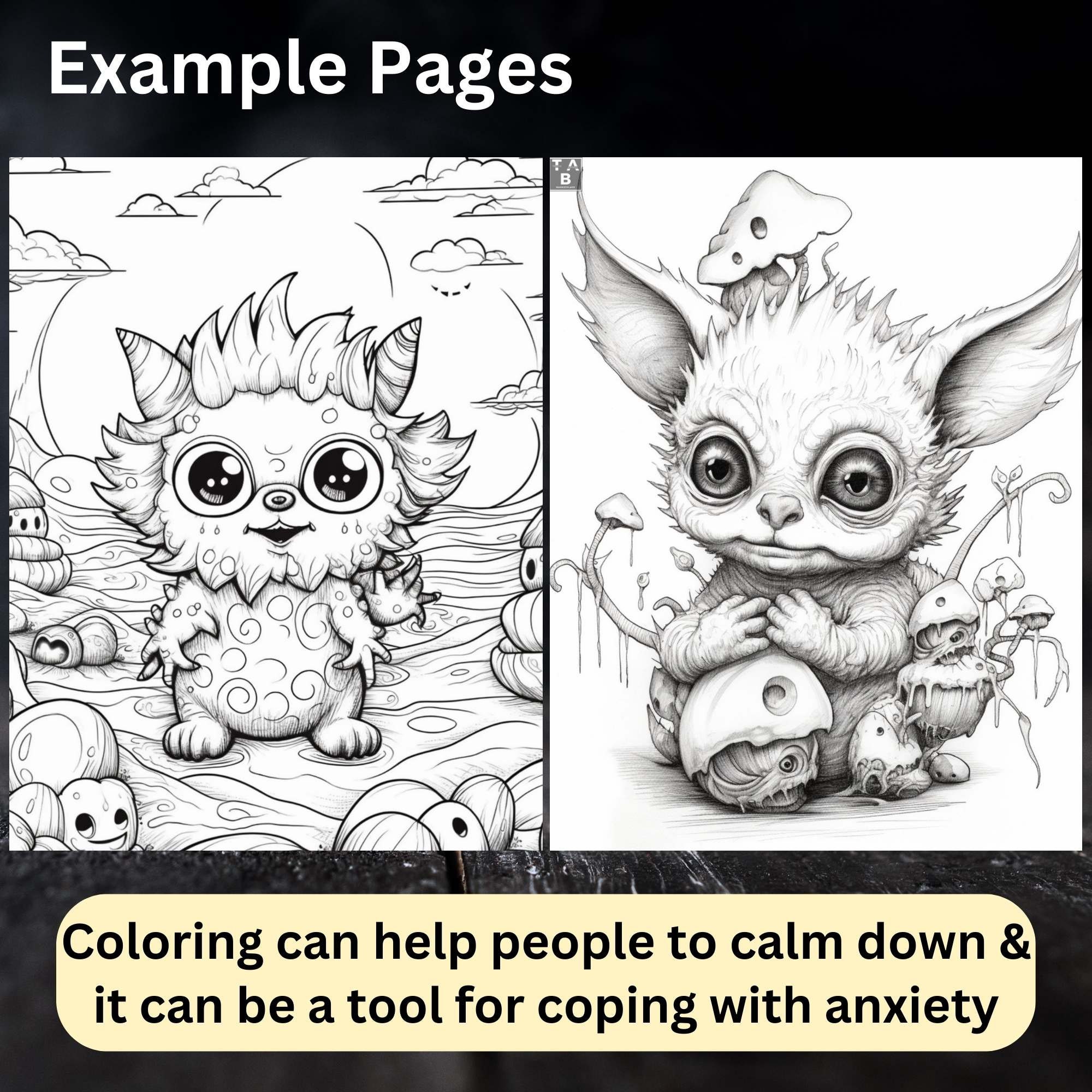 Little Monsters Coloring Pages, Fun for Toddlers & School Kids, Perfect ...