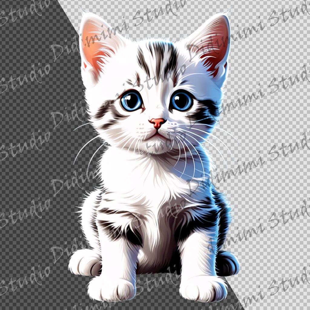 Cute Cats Clipart - Digital Art - 11 High Quality PNG Images - 300dpi ...
