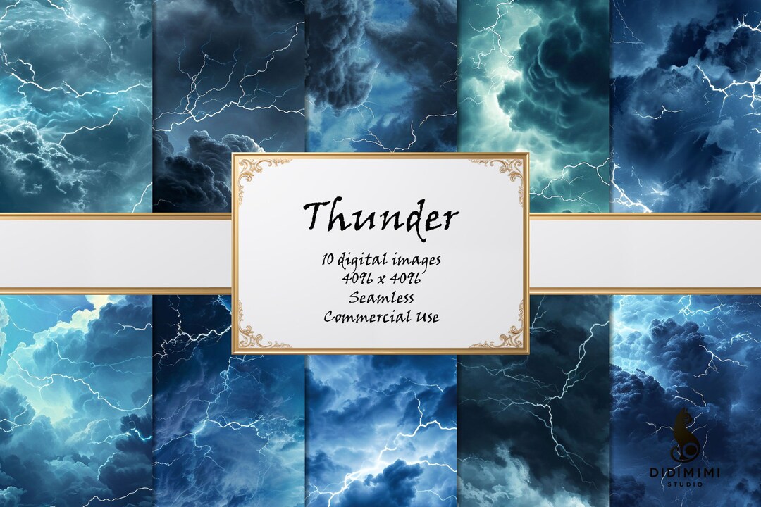 Thunder Digital Paper 10 High Quality Seamless Textures Wall Art ...