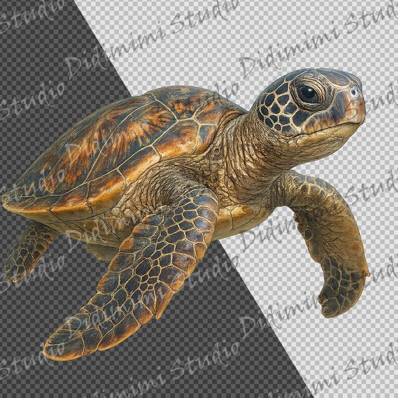 Sea Turtle Clipart PNG | Watercolor Ocean Marine Animals (commercial ...