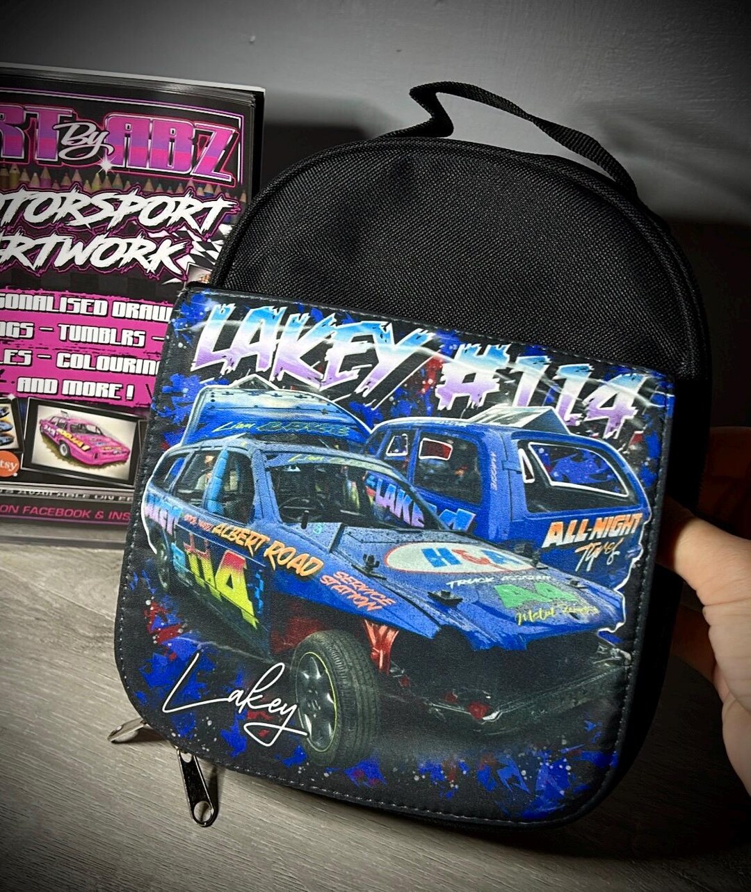 114 Liam Lake ‘lakey Banger Racing Designed Lunch Bag! - Etsy