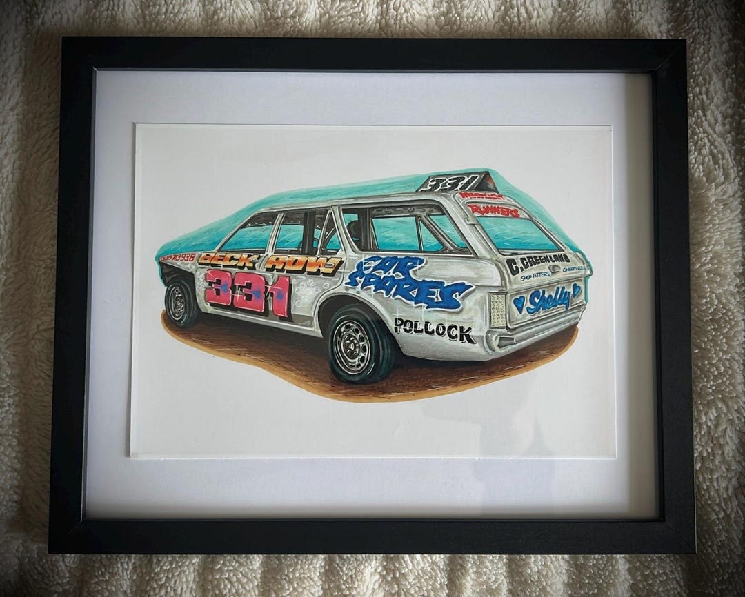Banger Racing 331 Boxer Jack Mk2 Granada 2006 Replica Drawing A5 Framed ...