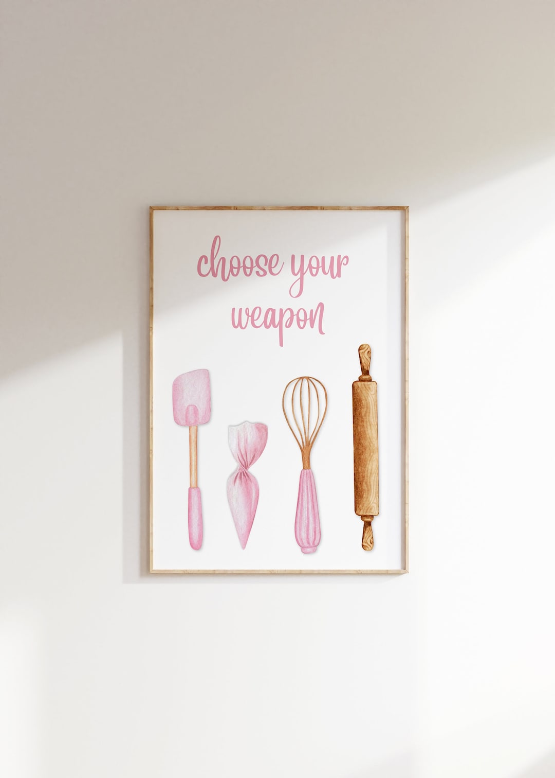 Baking Print, Choose Your Weapon, Funny Baking Print, Baking Wall Art ...