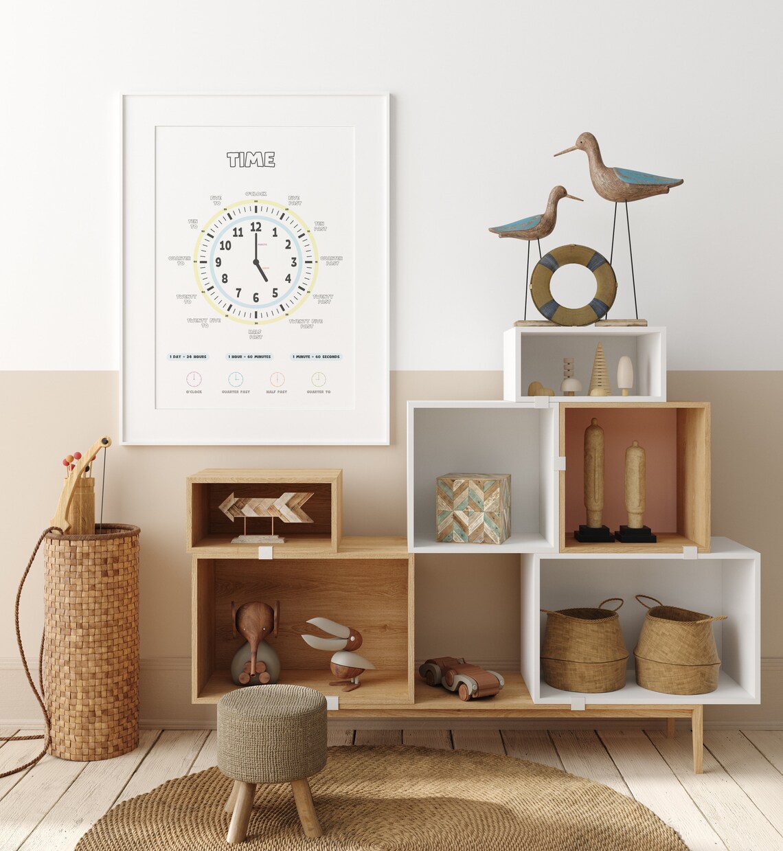 Telling Time Poster, How to Tell Time, Time Learning, Educational ...