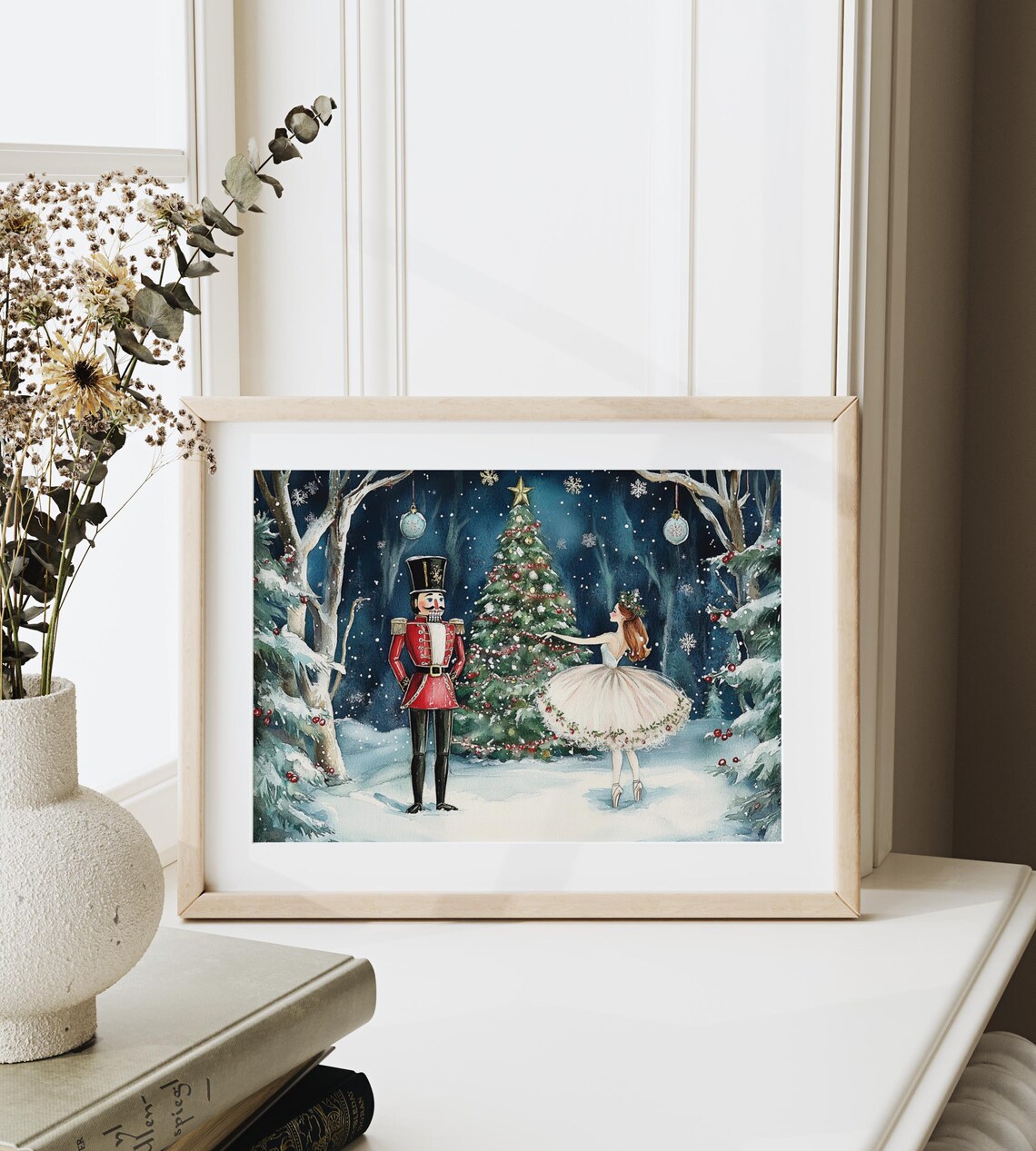 Ballerina Nutcracker Classic Vintage Christmas Print, Printable ...
