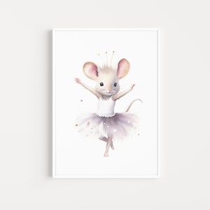 Dancing Mice, Ballerina, Ballet Dancer, Set of 3 Prints, Nursery Wall ...