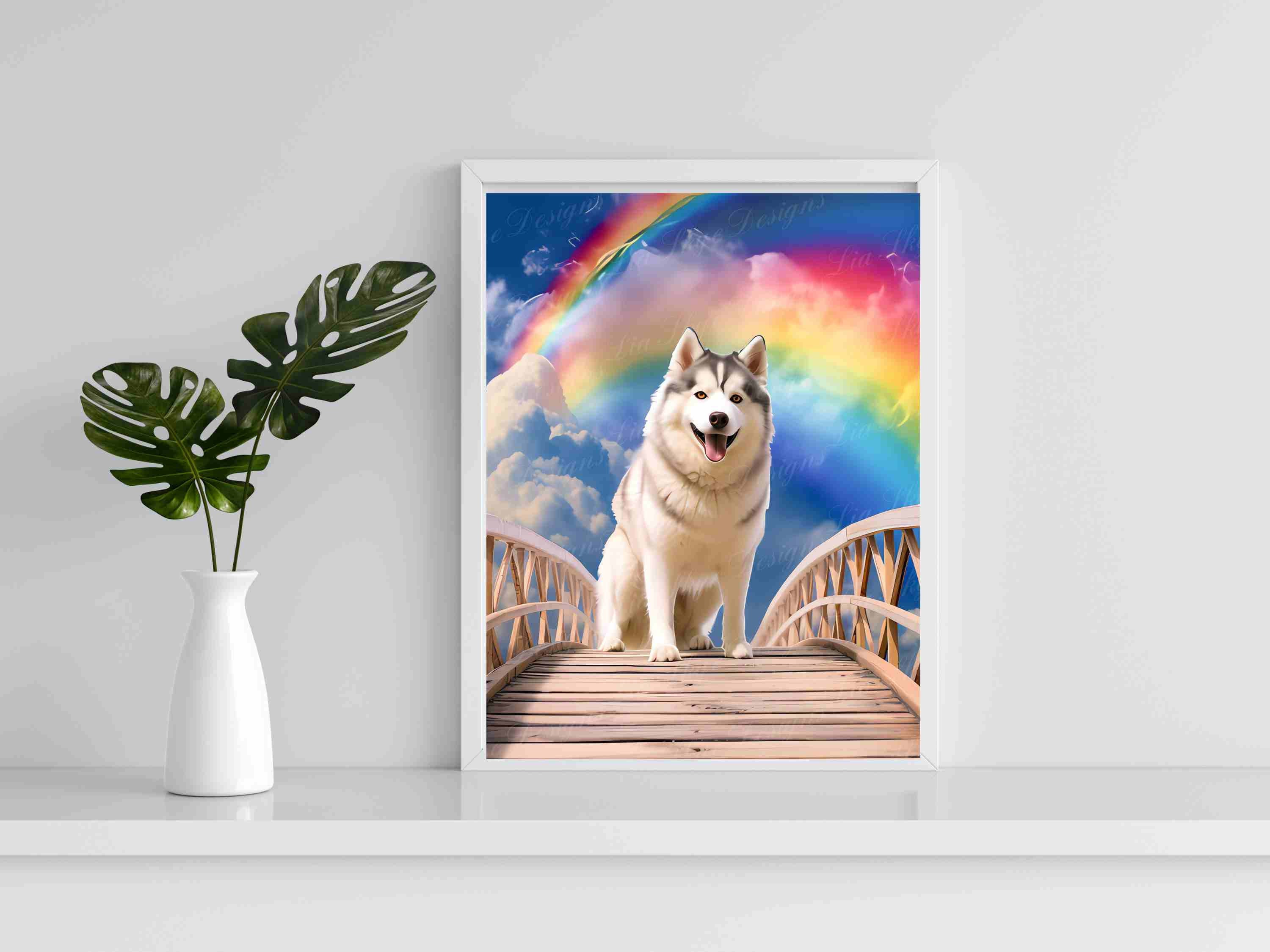 Husky Rainbow Bridge Tumbler Wrap, 20oz Skinny Tumbler, Sublimation ...