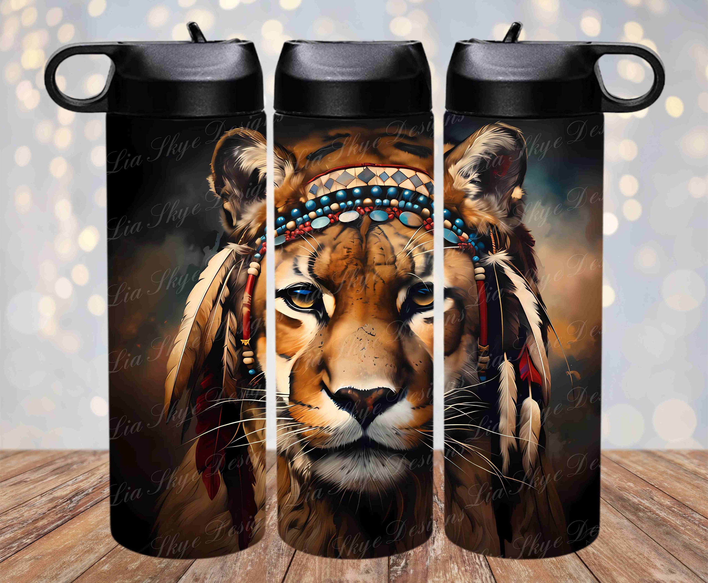 Cougar Spirit Animal Indianer Tumbler Wrap, 20 Unzen Skinny Tumbler ...