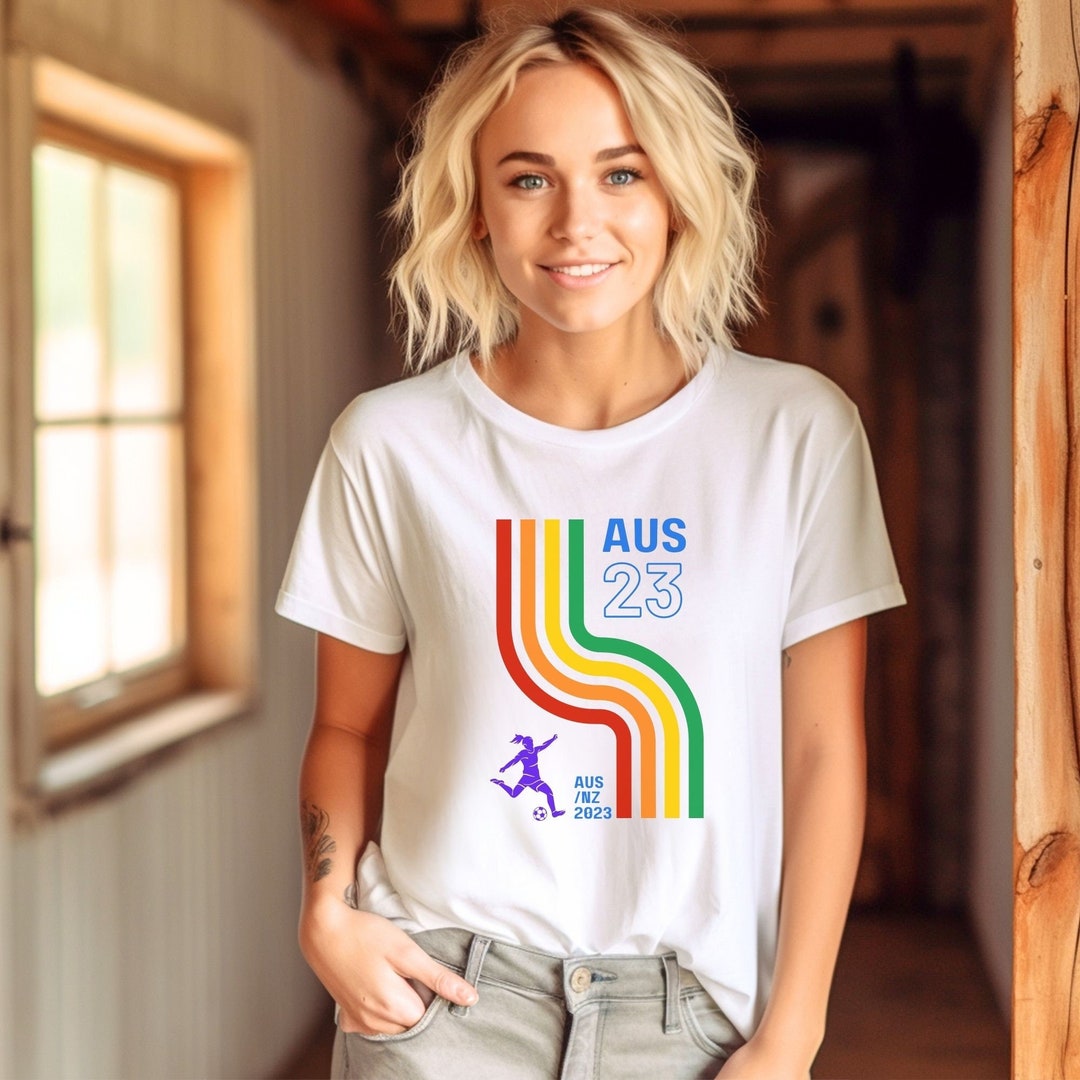 Australian Women's World Cup LGBTQI Supporter T-shirt, Retro Front ...