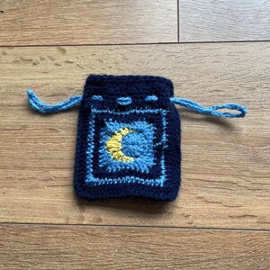 Moon Crochet Pouch With Drawstring - Etsy