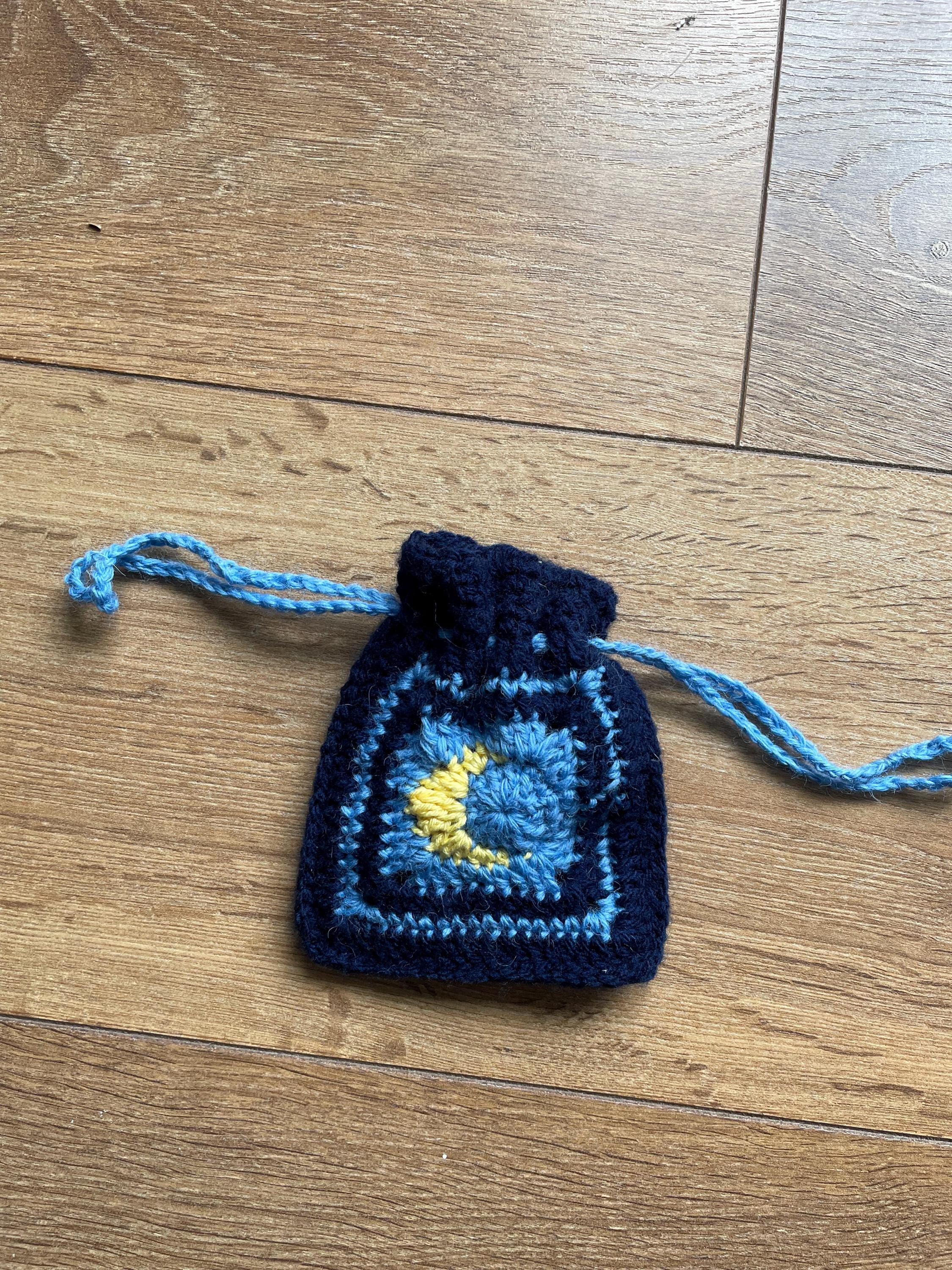 Moon Crochet Pouch With Drawstring - Etsy