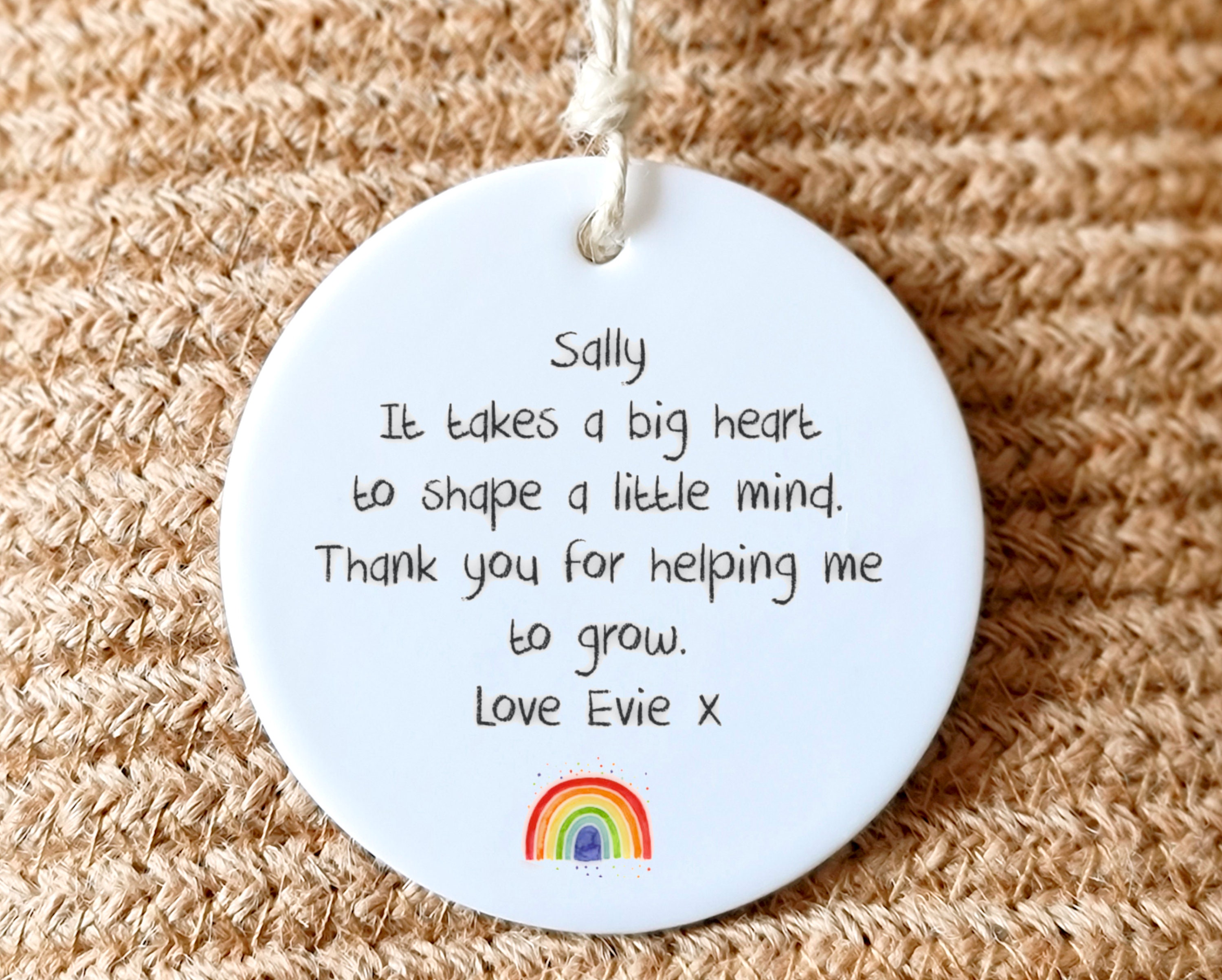 Thank You for Helping Me Grow, Personalised Teacher Thank You Gift ...