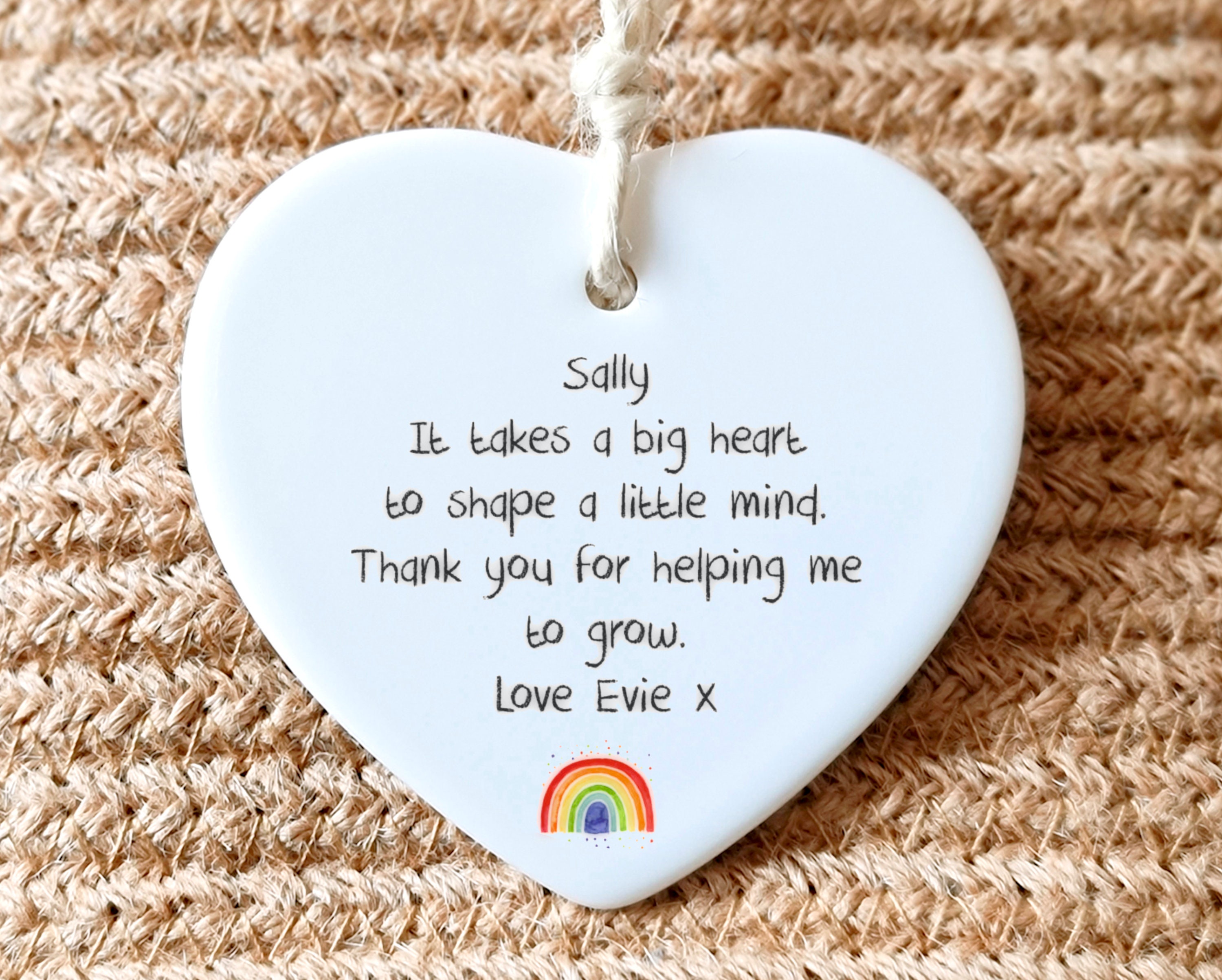 Thank You for Helping Me Grow, Personalised Teacher Thank You Gift ...