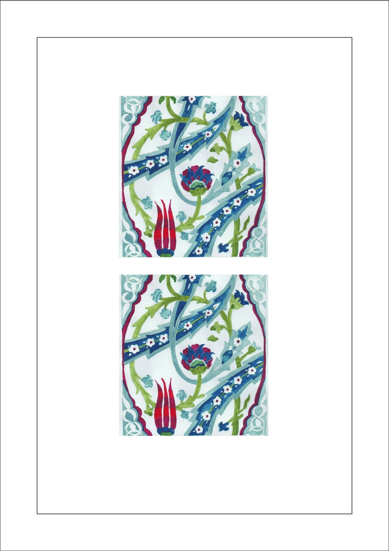 Origional Cini Pattern Coloring Page From Bursa Ulucami - Etsy