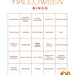 30 Halloween Bingo Cards, Family Halloween Bingo Activity, Halloween ...