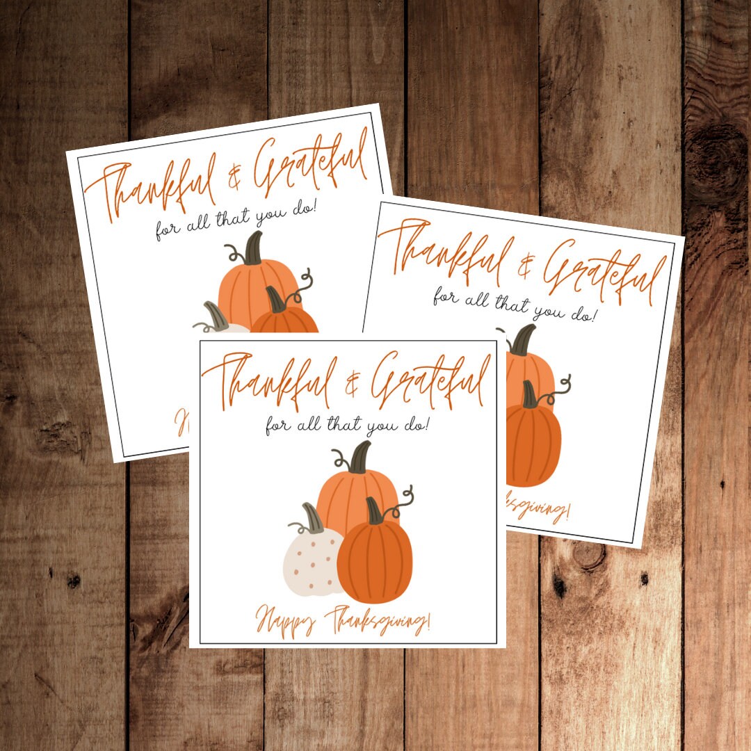 Thanksgiving Gift Tag, Employee Teacher Nurse Coworker Appreciation ...