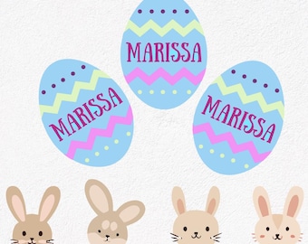 Editable Easter Egg Labels & Name Tags | DIY Pastel Spring/easter Decor ...