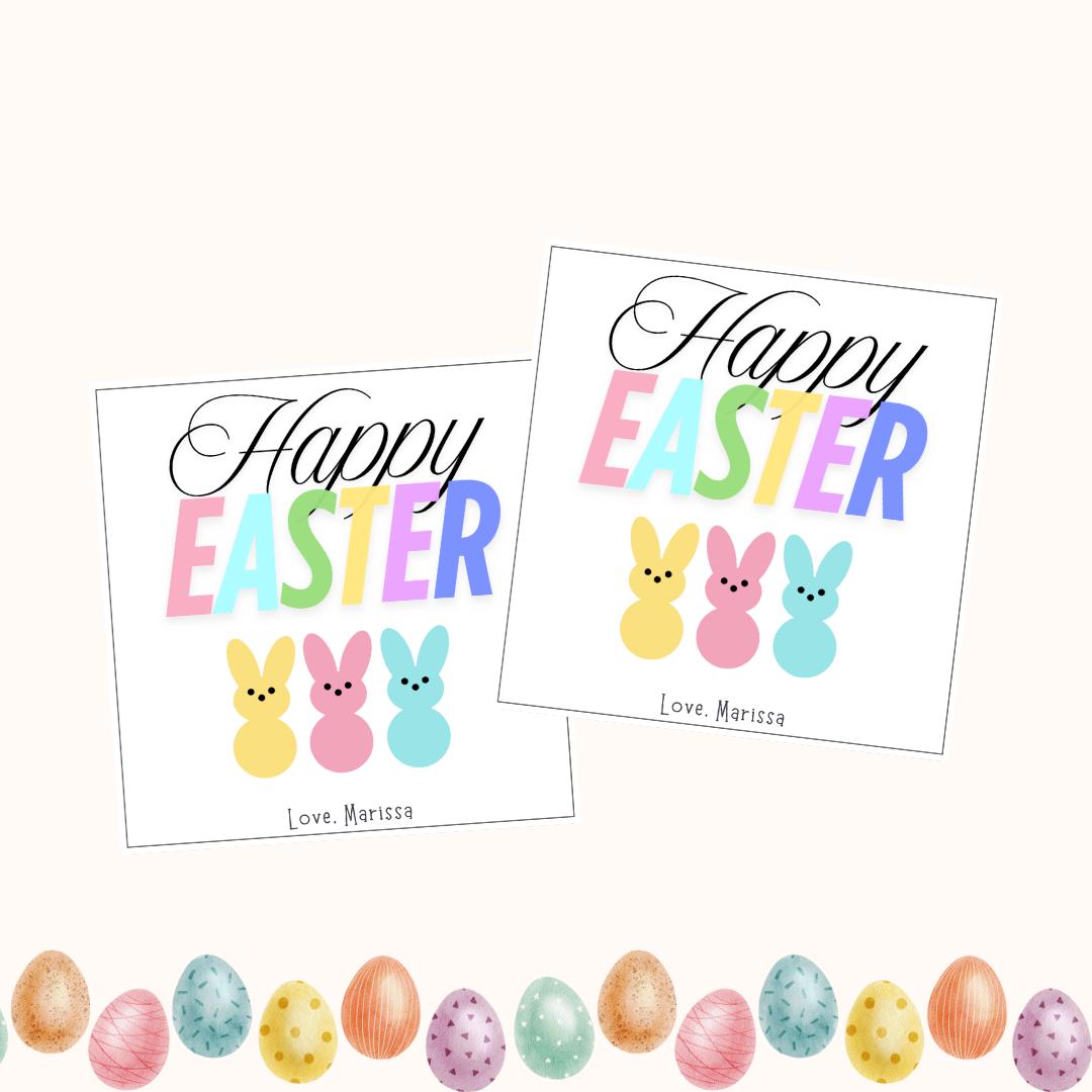 Editable Easter Gift Tags: Printable DIY Basket Tags (instant Download ...