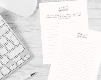 30 Day Gratitude Journal Printable PDF | Daily Reflection Journal ...