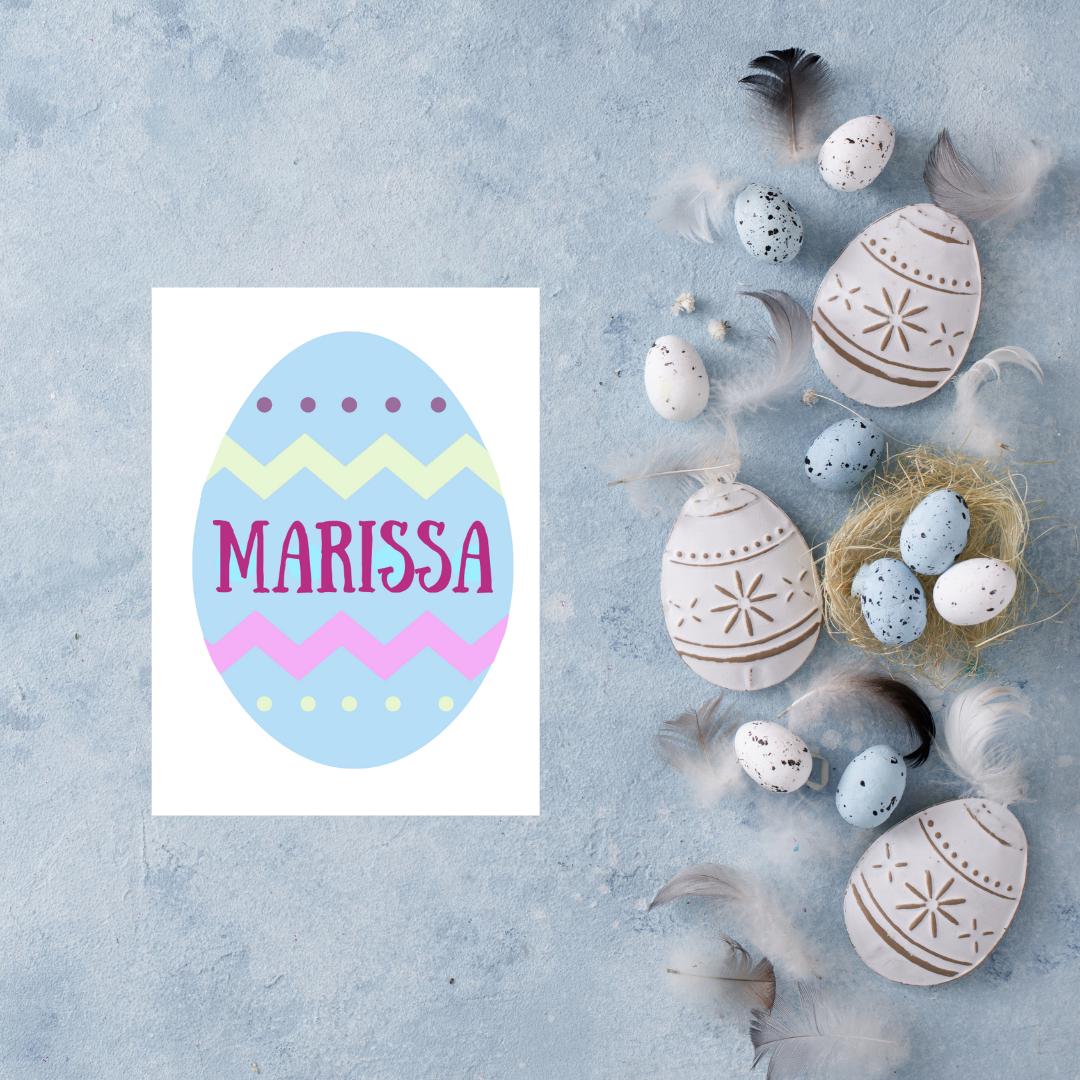 Editable Easter Egg Name Tags: Printable Basket Gift Tags (PDF) - Etsy