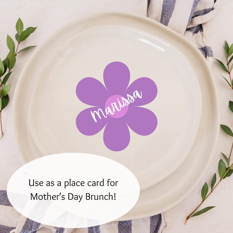 Editable Mother's Day Flower Name Tags - Printable Mother's Day Gift ...