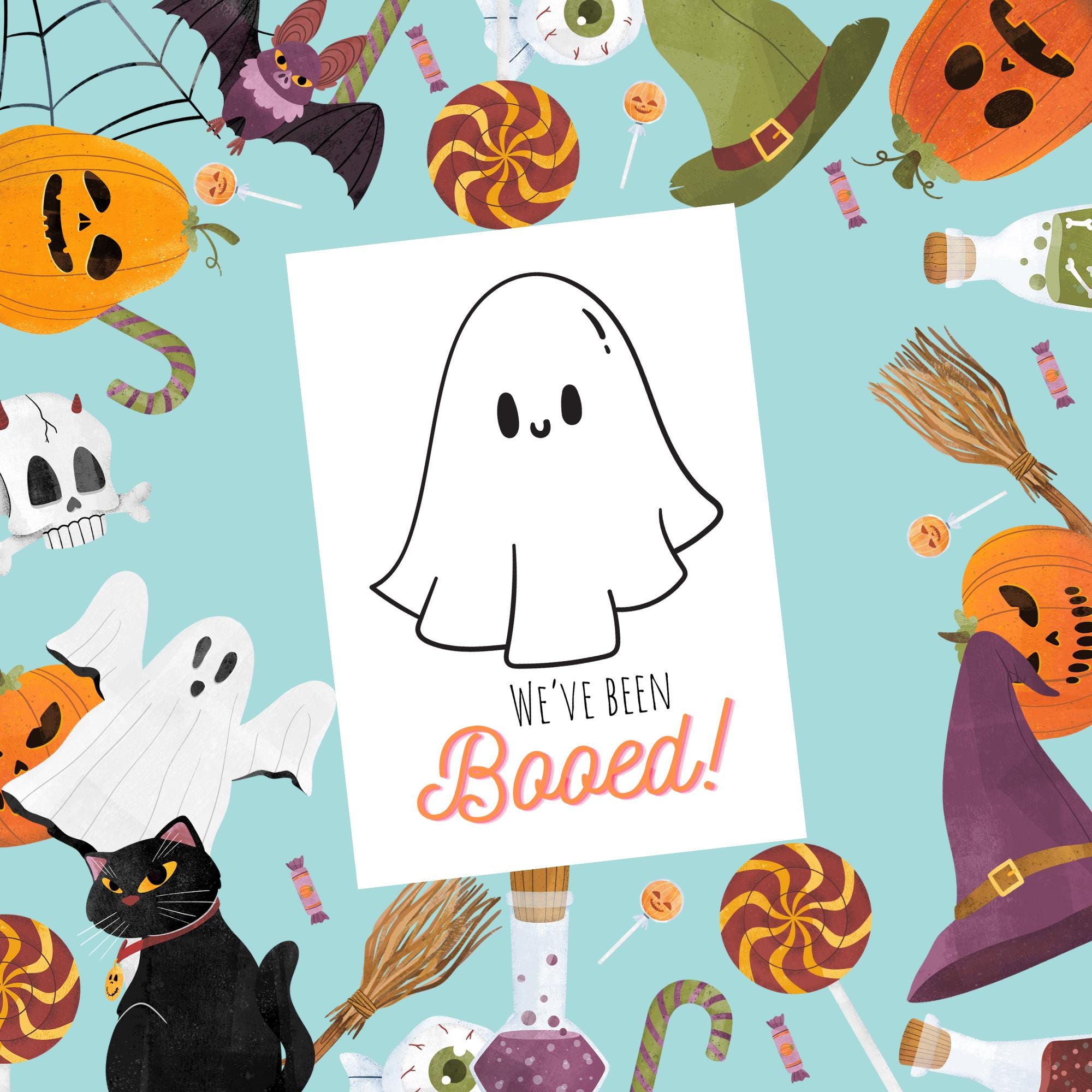 You've Been Booed Halloween Game: Printable Signs & Instructions ...