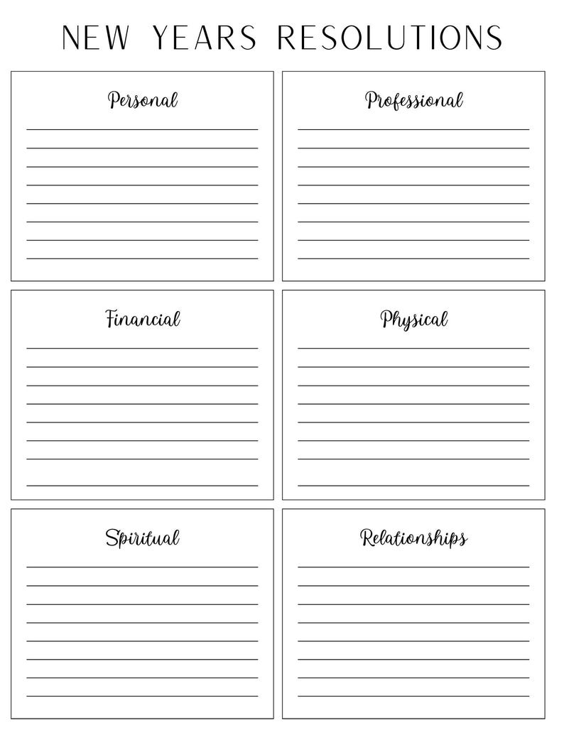 New Year’s Resolution Prompts | Goal Setting & Personal Growth ...