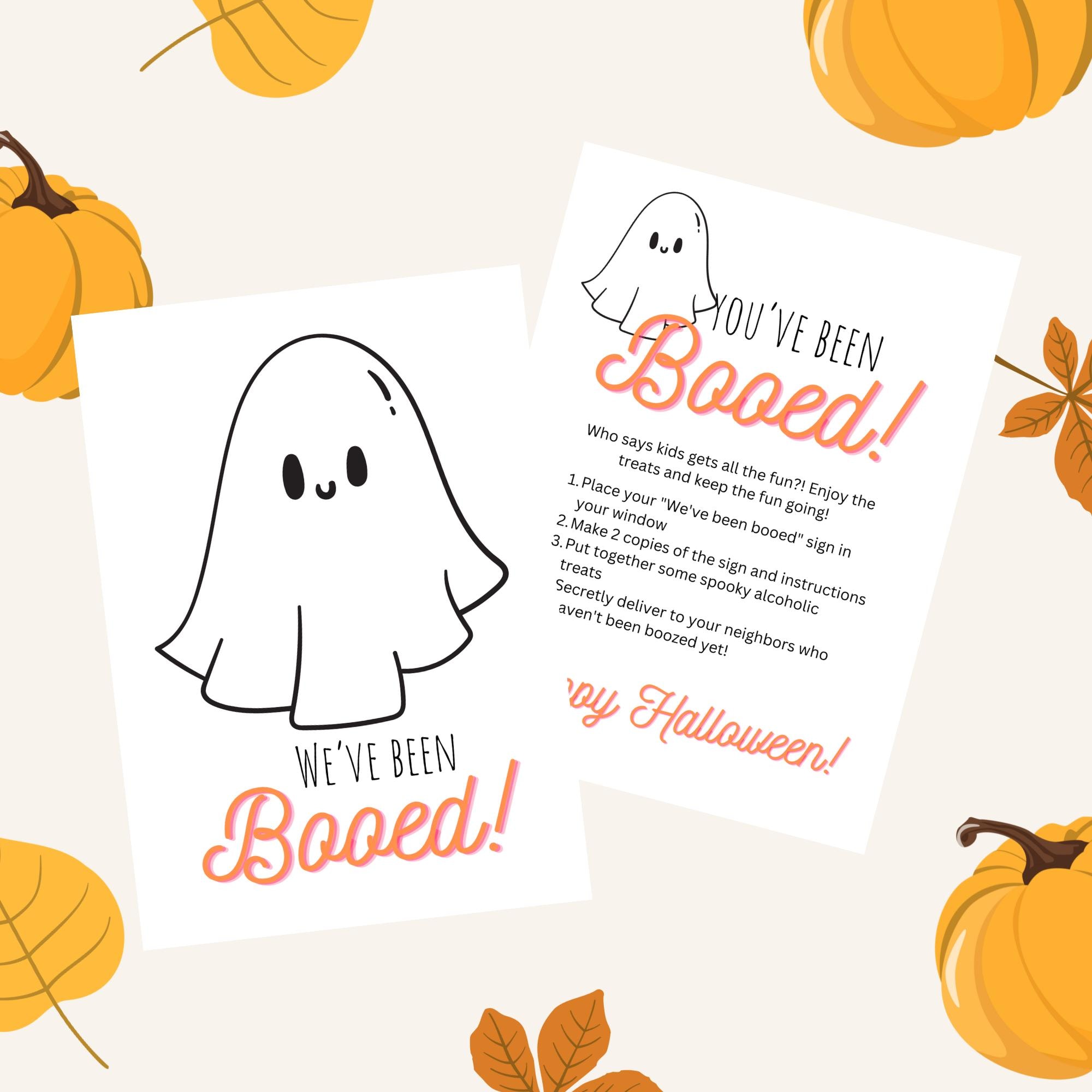 You've Been Booed Halloween Game: Printable Signs & Instructions ...