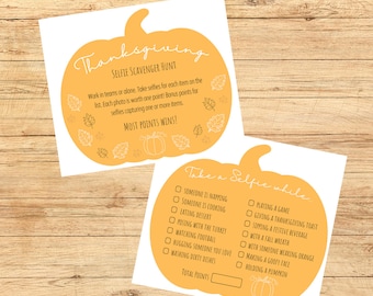 Happy Thanksgiving Selfie Scavenger Hunt Fall Harvest - Etsy