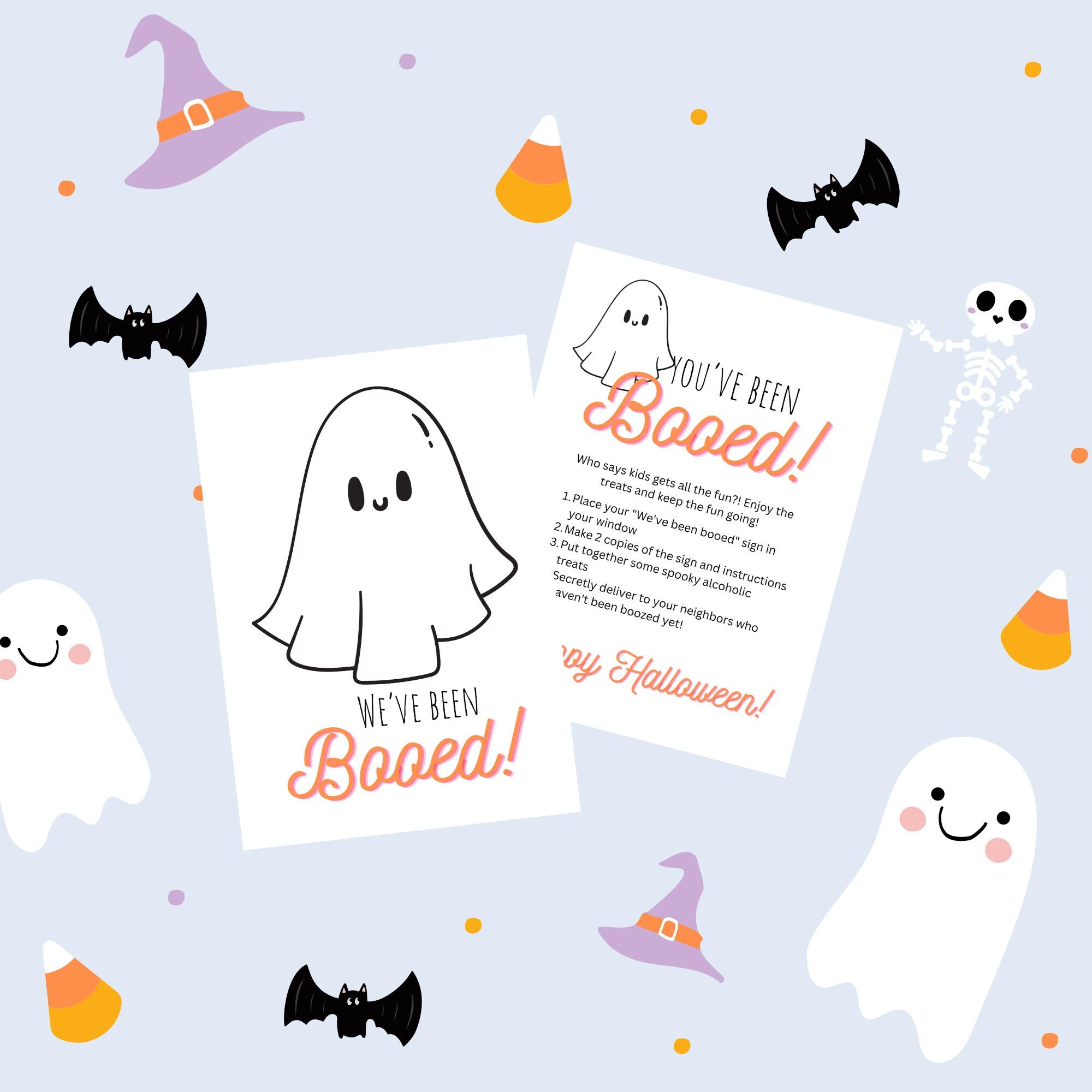 You've Been Booed Halloween Game: Printable Signs & Instructions ...