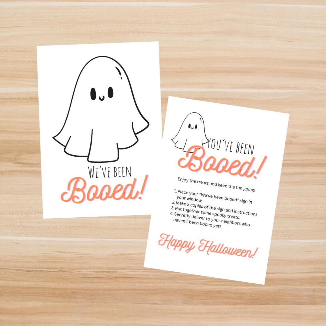 Editable You've Been Booed Game: Printable Halloween Activity (instant ...