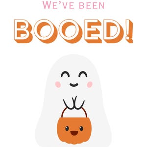 You've Been Booed Halloween Game: Printable Signs & Tags (digital ...