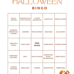 30 Halloween Bingo Cards, Family Halloween Bingo Activity, Halloween ...