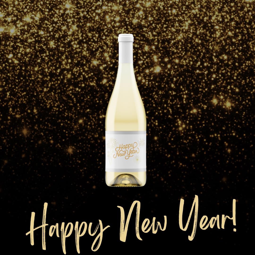 Custom New Years Eve Wine Label | Printable NYE Hostess Gift | DIY ...