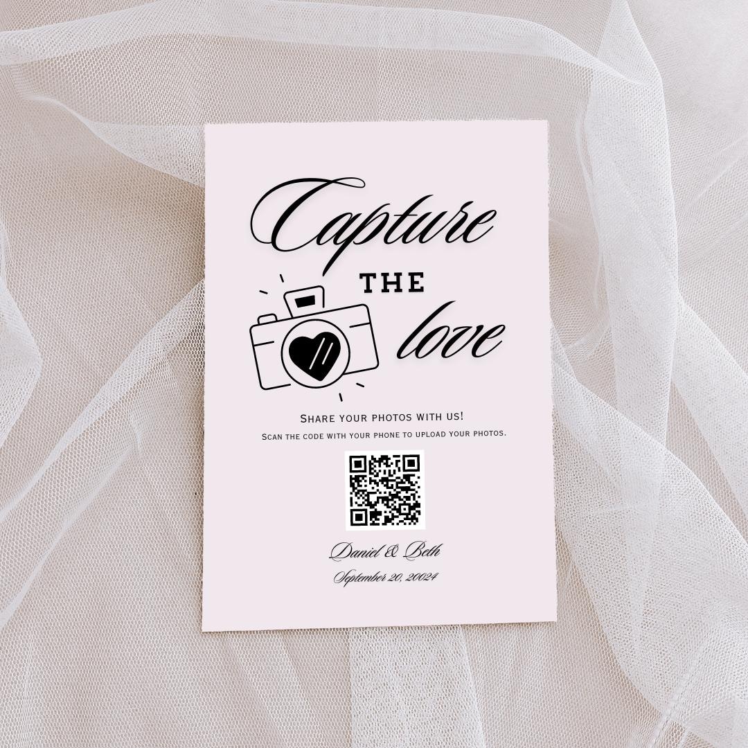 Editable QR Code Template for Wedding Photos - Share Your Special ...