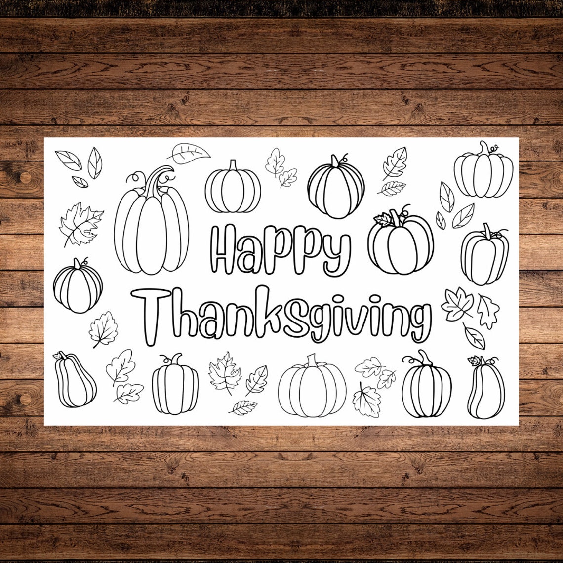 Printable Thanksgiving Coloring Placemat Activity for Kids ...