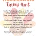 Thanksgiving Turkey Scavenger Hunt Game: Printable Family Activity (PDF ...