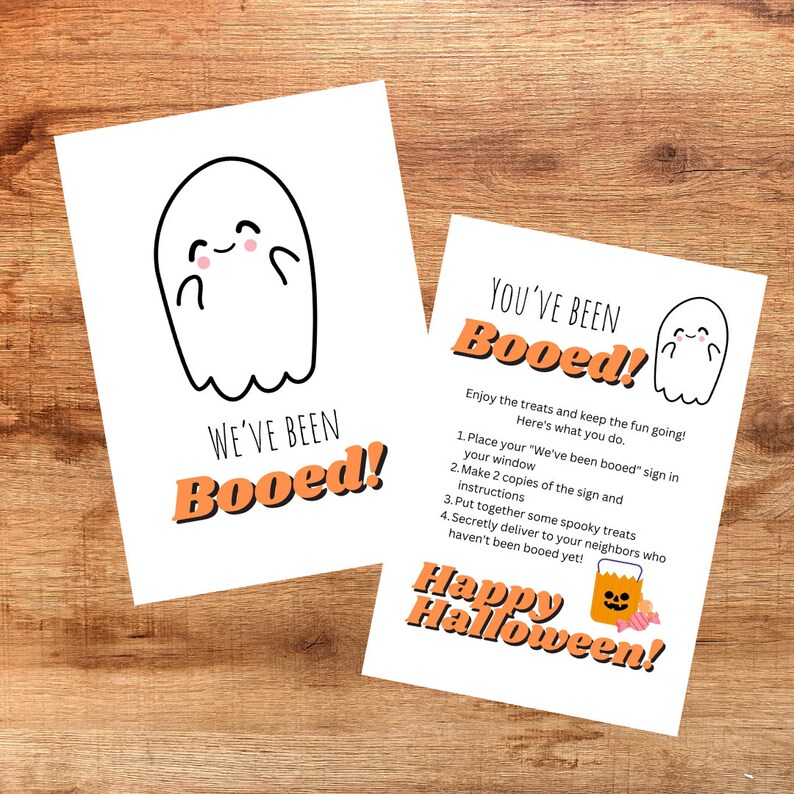 You've Been Booed Printable Set: Halloween Neighbor Game (digital ...
