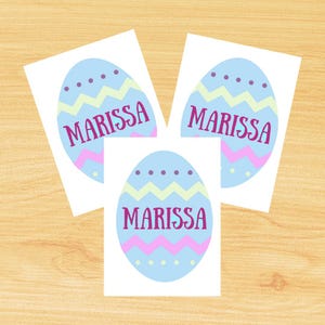 Editable Easter Egg Name Tags: Printable Basket Gift Tags (PDF) - Etsy