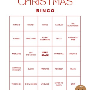 30 Christmas Bingo Cards - Printable, Family Christmas Activity ...