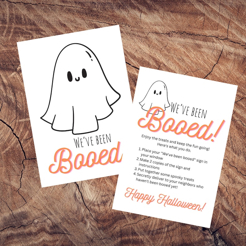 You've Been Booed Halloween Game: Printable Signs & Instructions ...